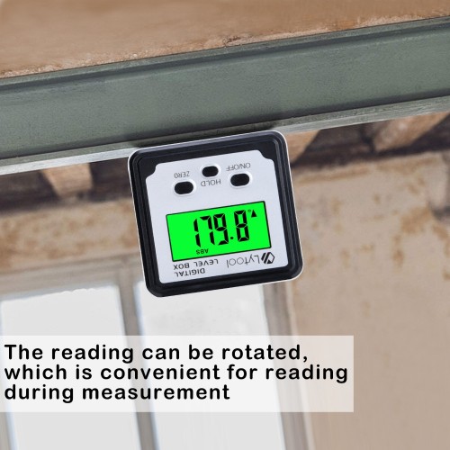 Digital Level Box, Lytool Digital Angle Gauge Magnetic Mini Digital Angle Finder Inclinometer ...